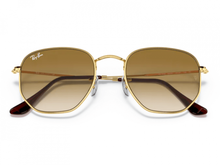 Ray Ban Hexagonal RB3548 Gold Brown Degradada – 51mm – EyewearLocker