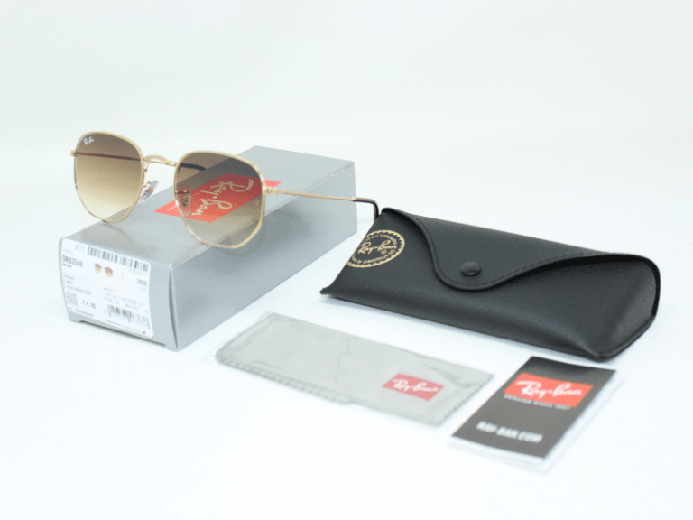 Ray Ban Hexagonal RB3548 Gold Brown Degradada – 51mm – EyewearLocker