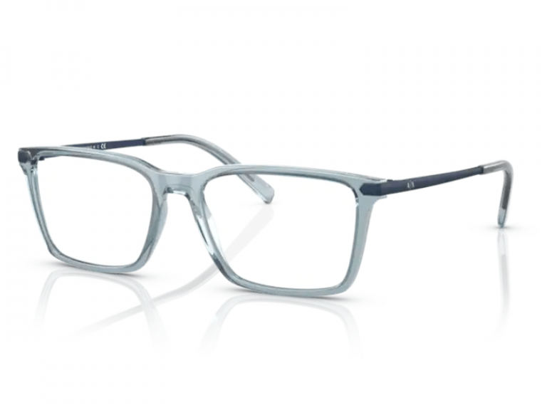 Armani Exchange AX3077 Shiny Transparent Blue – EyewearLocker
